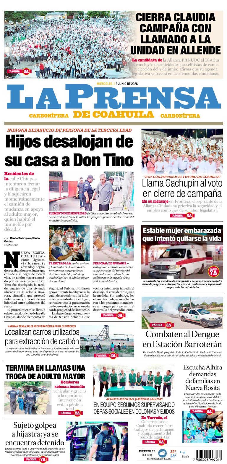 Azota tormenta a la Carbonífera - La Prensa de Coahuila | Noticias de ...