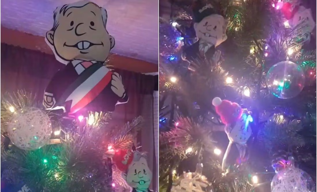 Así se ve el árbol de Navidad con temática de "Amlitos" que se viralizó ...