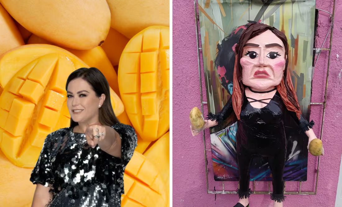 ¡Con todo y su mango! Crean piñata de Mariana Echeverría tras su ...