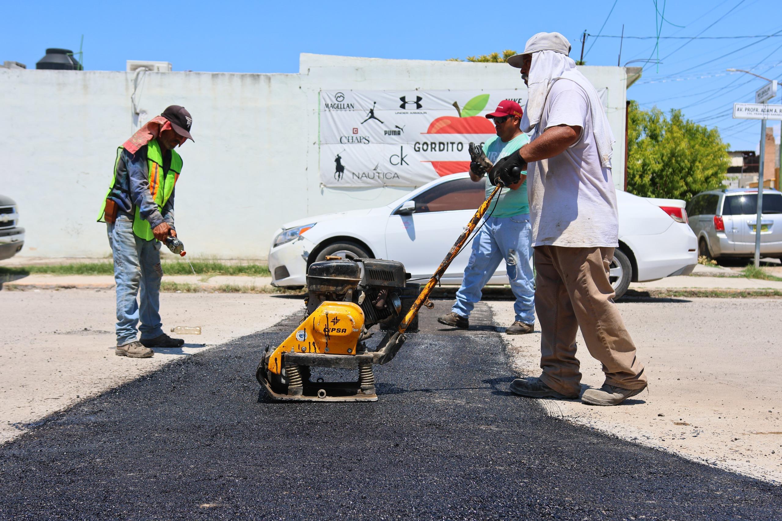 Avanza obra de bacheo en la calle Adam A. Rocha en la Colonia Sarabia ...